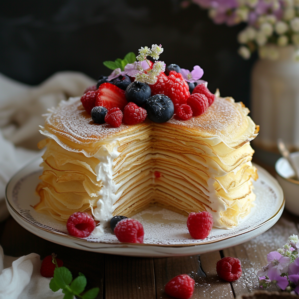 Crepe Cake for Fat Tuesday | Baked by Claire