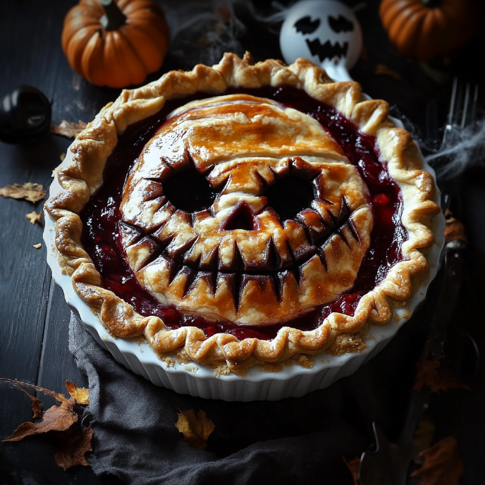 Haunted Halloween Pie Recipe | Baked by Claire