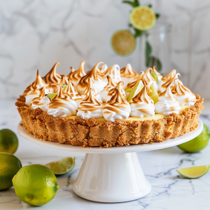 Key Lime Pie with Meringue Topping | Baked by Claire