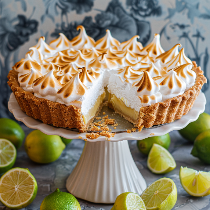 Key Lime Pie with Meringue Topping | Baked by Claire