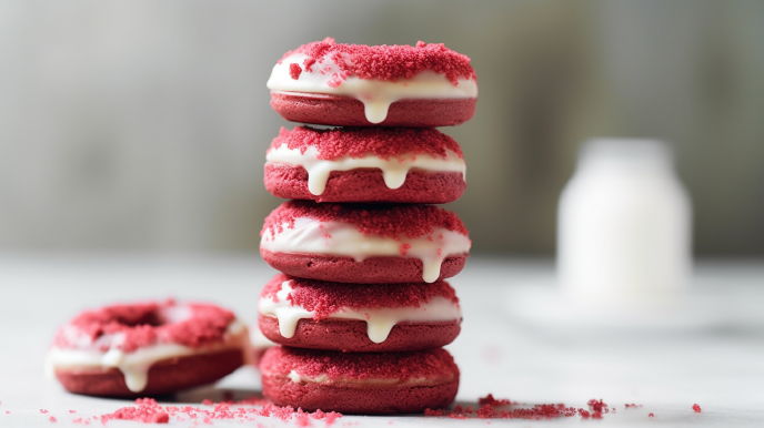 Mini Red Velvet Donuts | Baked by Claire