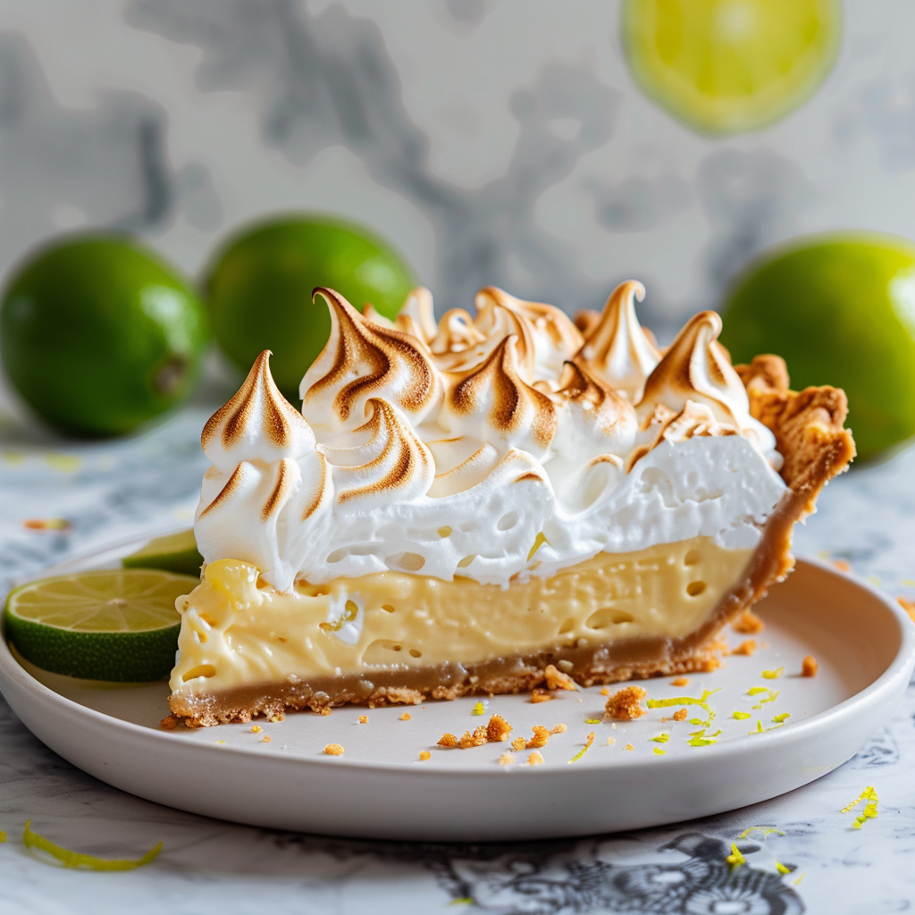 Key Lime Pie with Meringue Topping | Baked by Claire