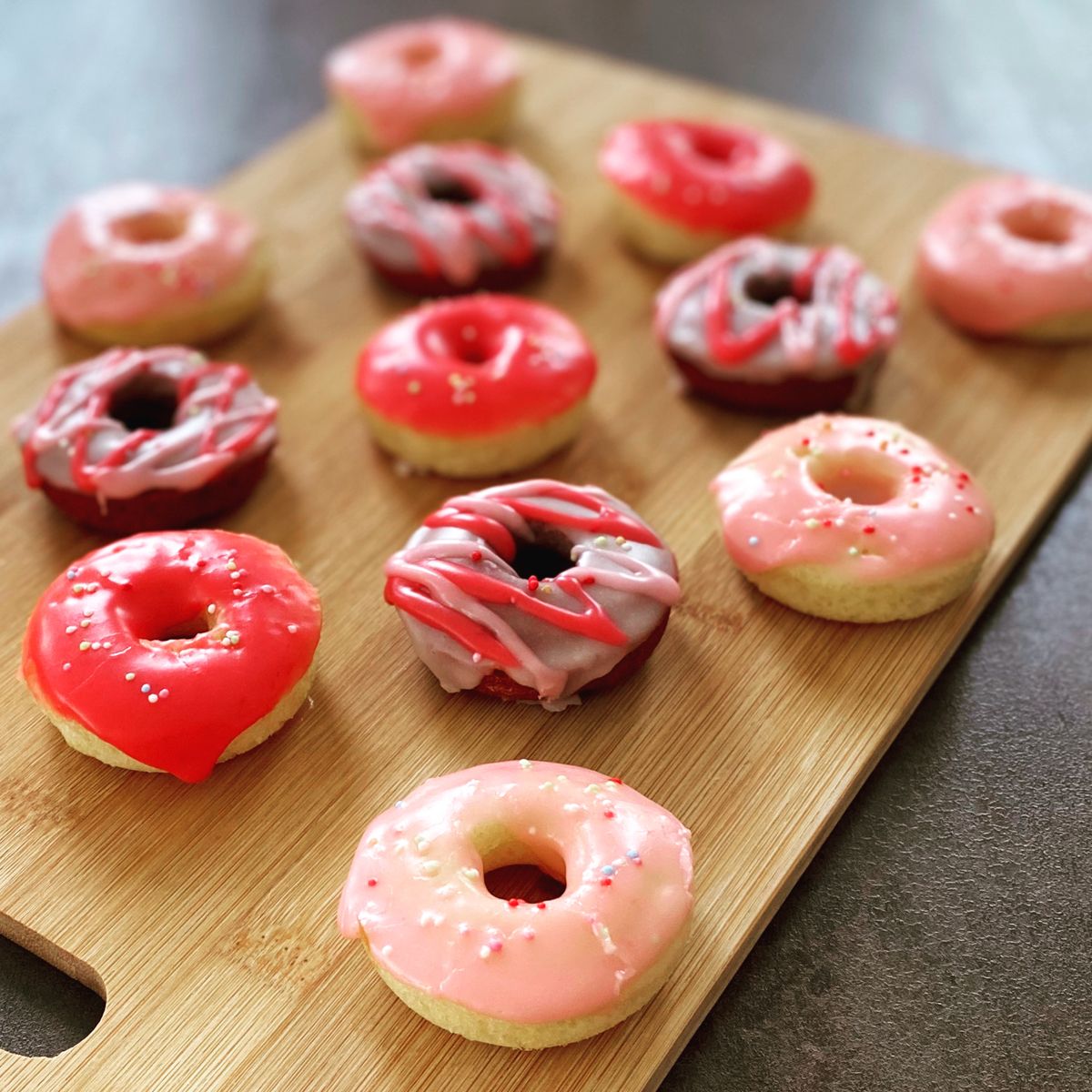 Mini Red Velvet Donuts | Baked by Claire | Ideas for foodies
